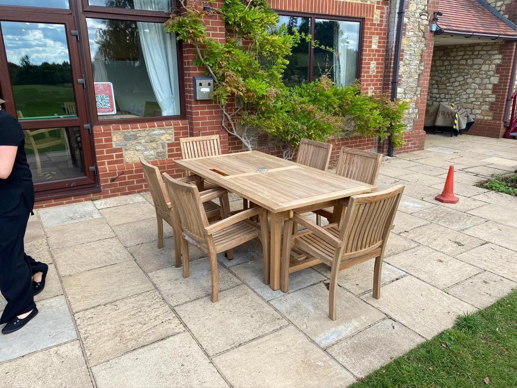 Rectangular Fixed-Leg Table - Wiltshire Teak